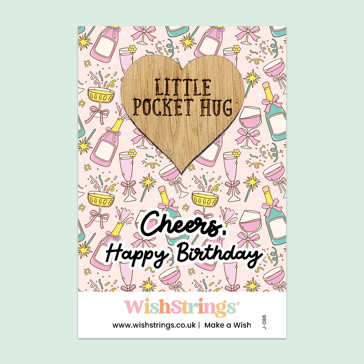 WishStrings Pocket Hug | Cheers Happy Birthday Gift | Fun Keepsake Token