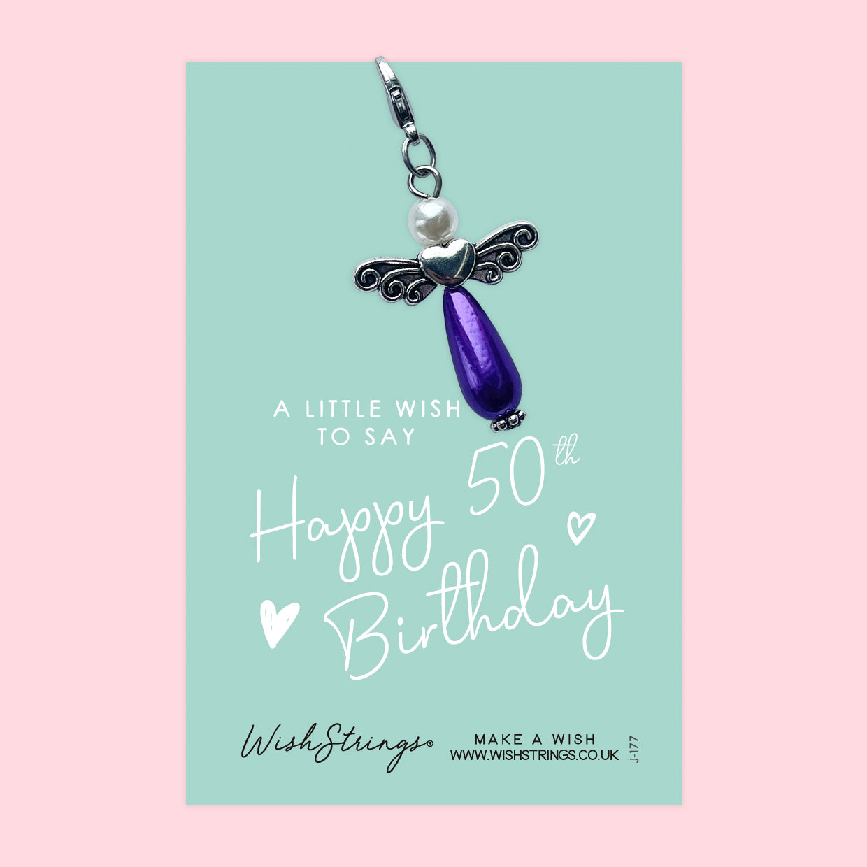 Happy 50th Birthday - Wish Angel Clip – WishStrings